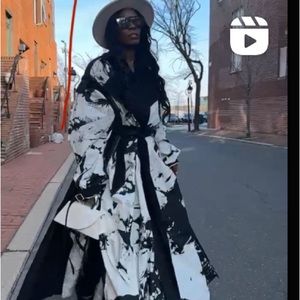 maison blanche | Jackets & Coats | Maison Blanche Blak White Long ...
